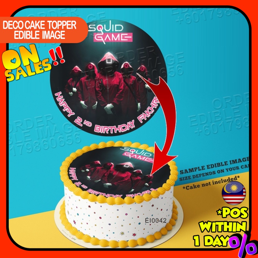 Printing EI Squid Game 1 Edible Image Print Cake Photo Icing Paper ...