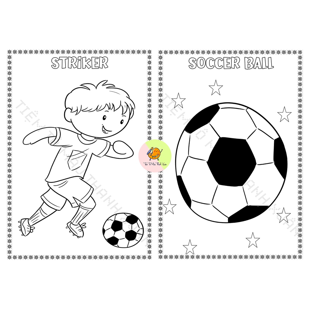 [TX97] Set of 10 Football Theme Coloring Pages for Children Coloring ...