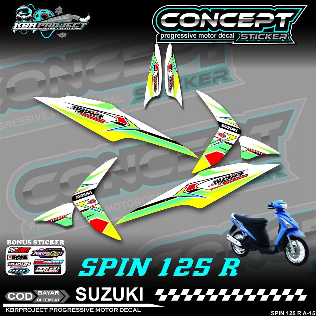 Sticker Striping SPIN 125 R Lis Variation SUZUKI Motorcycle Sticker ...