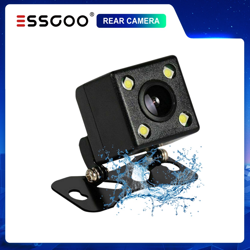 ESSGOO HD 4 LED Night Vision Wide Angle 170° Car Rear View Backup ...