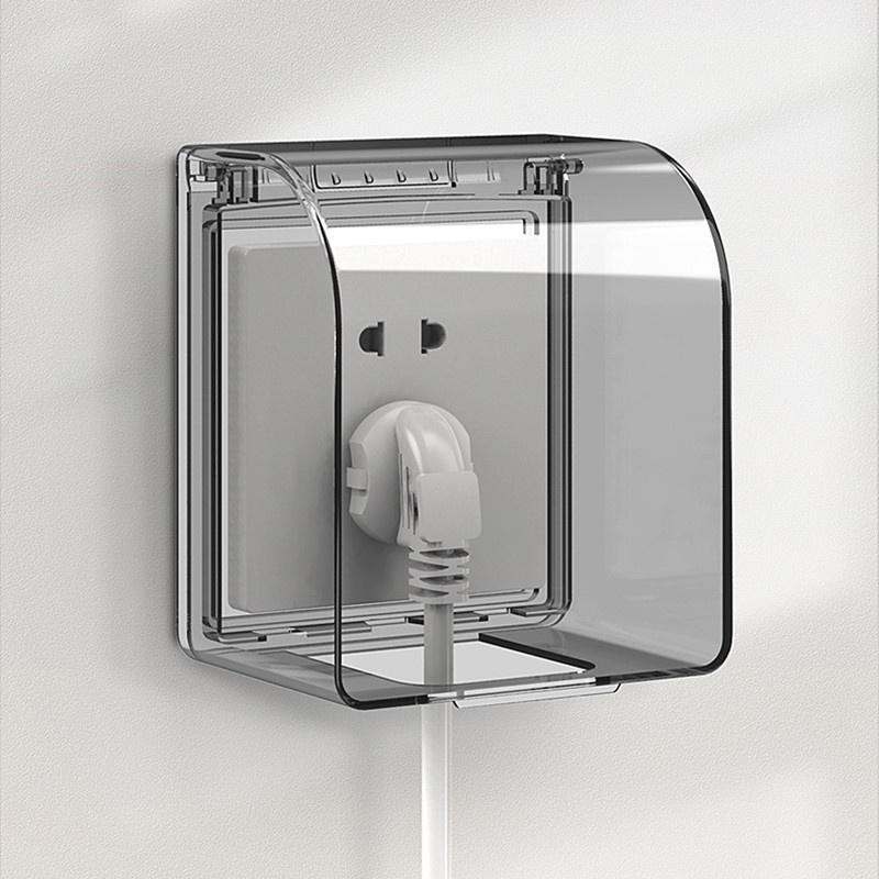 86 Type Waterproof Box Electric Plug Cover Self-Adhesive Wall Socket ...