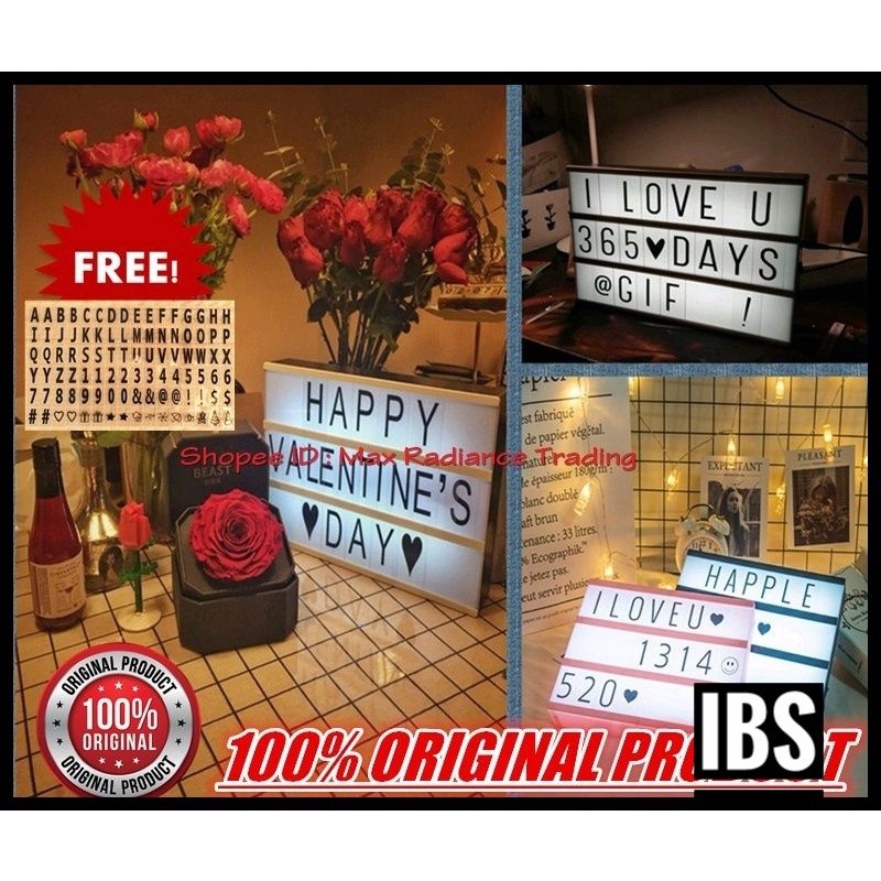 Lampu Light Box Message Box Letter Box Led Alphabet Light Cinema ...
