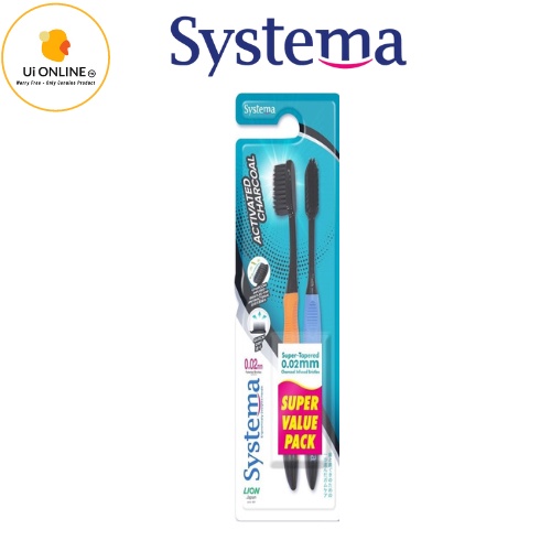 SYSTEMA TOOTHBRUSH - ACTIVATED CHARCOAL (SOFT) x 2 | Shopee Malaysia