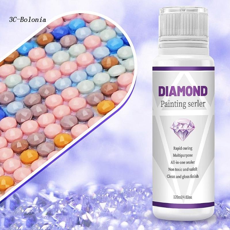 【PC】 Quick Drying Diamond-Sealer for Painting 120ml Diamonds Protections Glues High Gloss ...