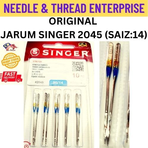 JARUM EMAS SINGER 2045 / SINGER BRAND GOLD NEEDLE 2045 / JARUM EMAS ...