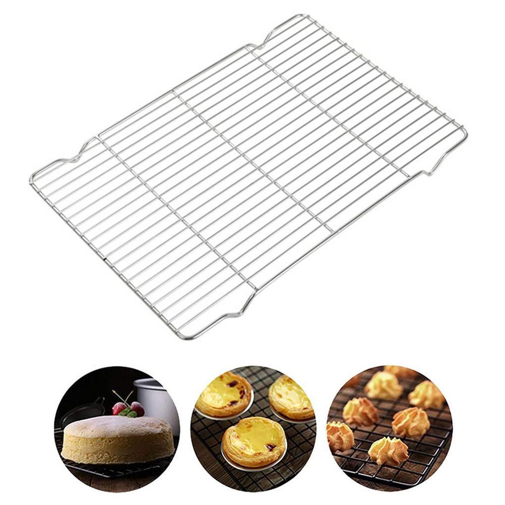 【Biho】2Pcs Cooling Racks Stainless Steel Barbecue Net Baking Racks for ...