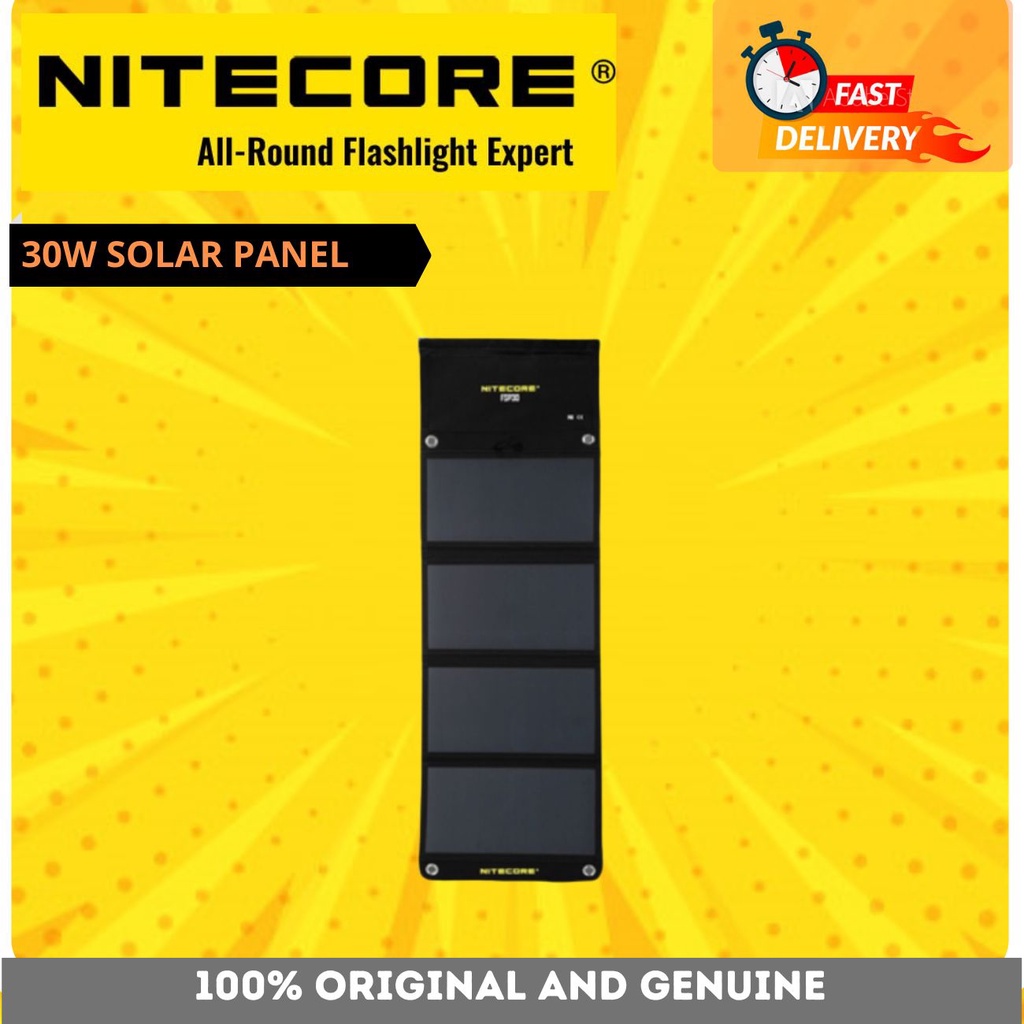 🔥100% ORIGINAL🔥 Nitecore FSP30 30W Solar Panel | Shopee Malaysia