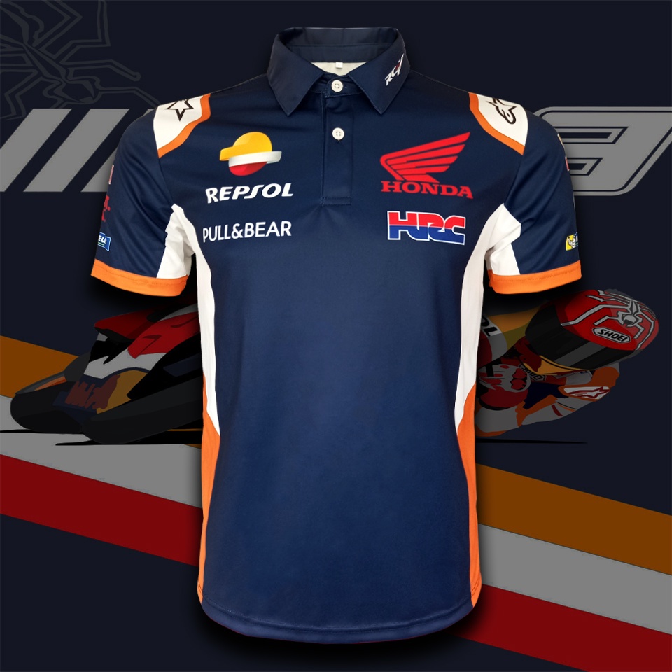 Moto GP Team Repsol-Honda MG0080 Marc Marquez Full Body Printed Polo ...