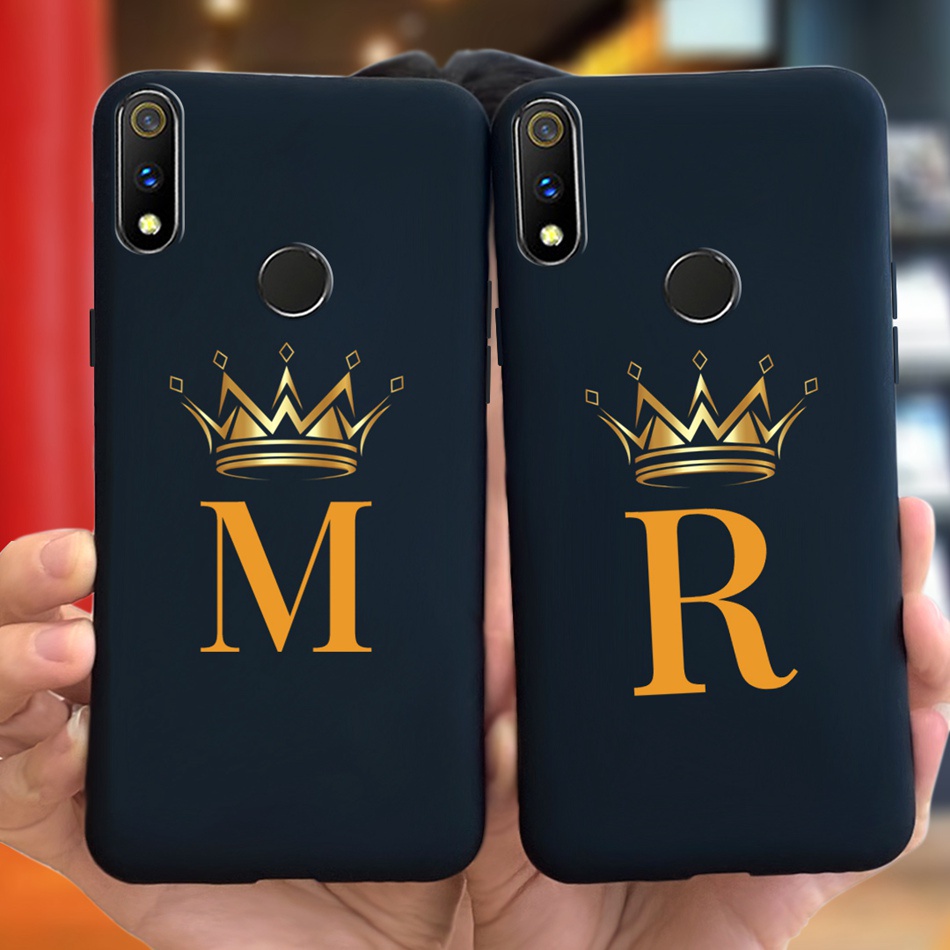 Realme 3 Pro 3i 3 Fashion Crown Initial Letter Phone Casing Realme3 ...