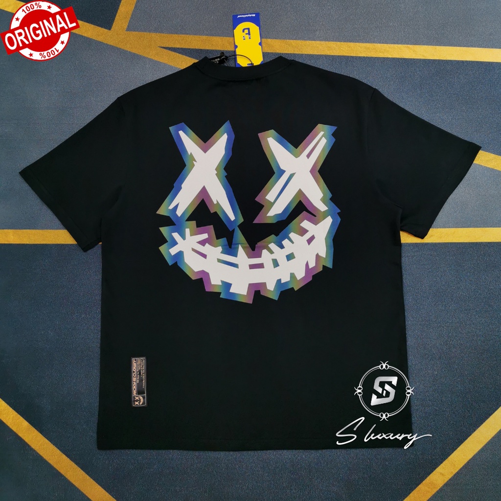 RICKY IS CLOWN REFLECTIVE BLOCK R BLACK TEE (OVERSIZE) | Shopee Malaysia