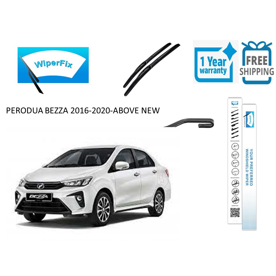 [WiperFix] Perodua Bezza 2016 - 2023 - SILICONE WIPER - HYBRID BLADE ...