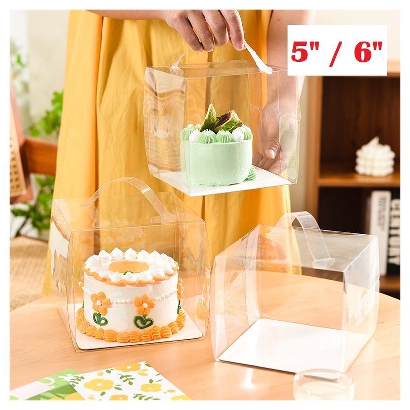 2~6 inci Kotak Kek Telus Dengan Papan & Pemegang 2~6 Inch Transparent ...