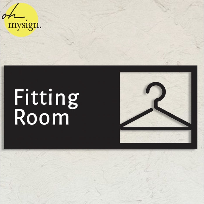 Fitting Room Sign Acrylic Acrylic Sign Modern Fitting Room | Shopee ...