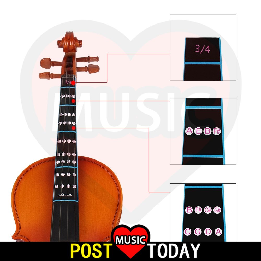 4/4 3/4 1/2 1/4 1/8 violin sticker Fingerboard Sticker Fretboard Note ...