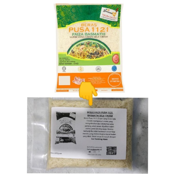 FAIZA BERAS BASMATHI - Faiza Rice - (repack), Basmati 1kg | Shopee Malaysia