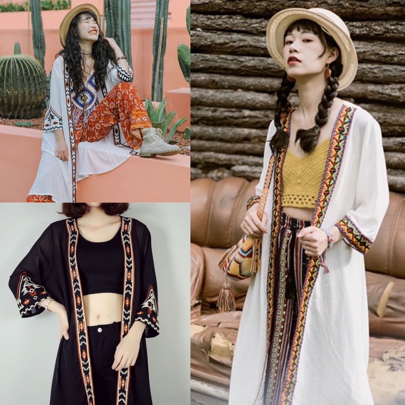 Long Coat Bohemian Northern Travel Outfit | Shopee Malaysia