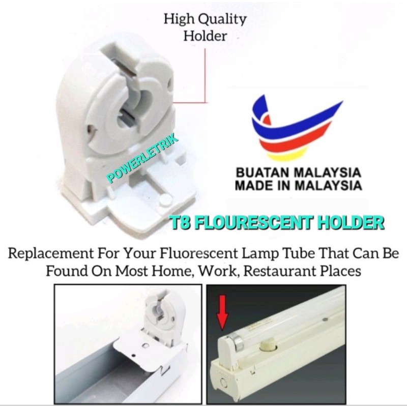 SINGLE DOUBLE T8 LED FITTING TUBE HOLDER /T8 FLOURESCENT LAMP TUBE ...