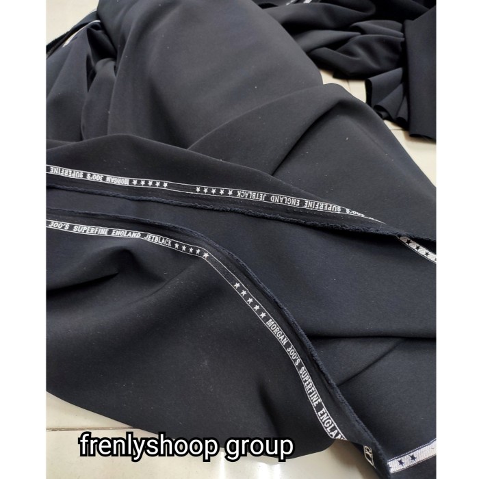 Fabric Material Pants Suit JET BLACK SEMI WOOL Suit (Button PER Pants ...