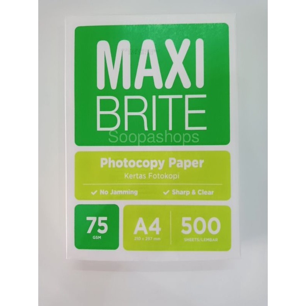 Hvs A4 MAXI BRITE Paper 75Gsm | Shopee Malaysia