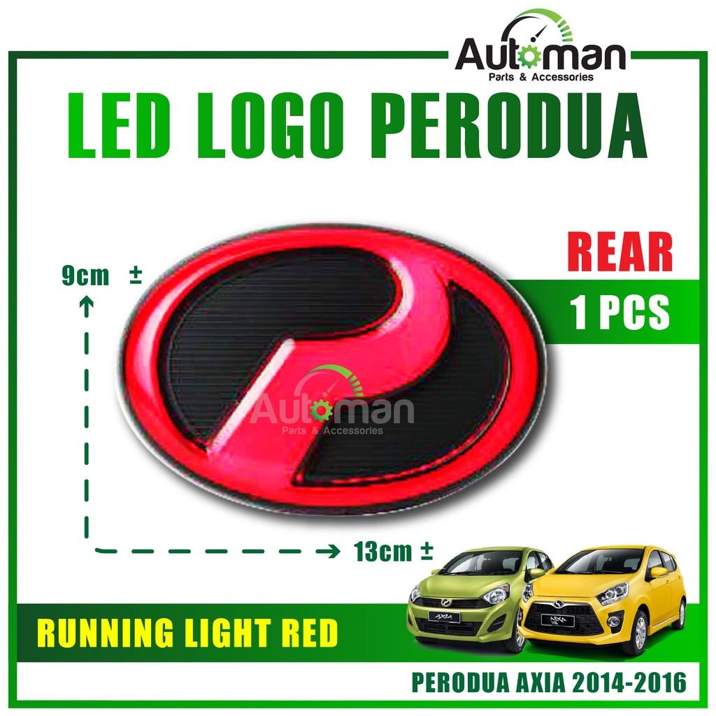 Perodua LED Rear Logo Emblem with Running LED Perodua Myvi Alza Aruz ...