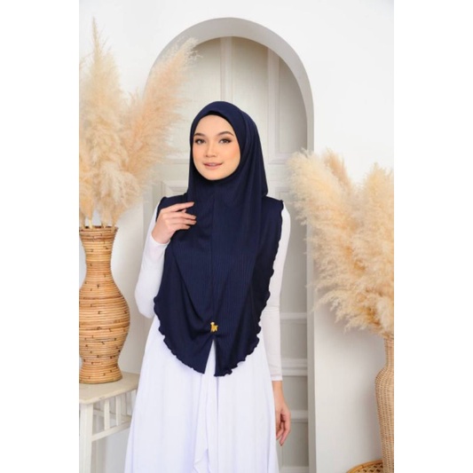 Size 3XL / Bidang 55 Besar Tudung Sarung Labuh Ruffle Instant Lazy ...