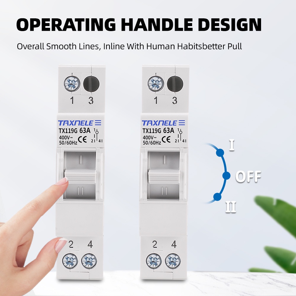 MTS 1P 40A 63A Dual Power Manual Transfer Isolating Switch Interlock ...