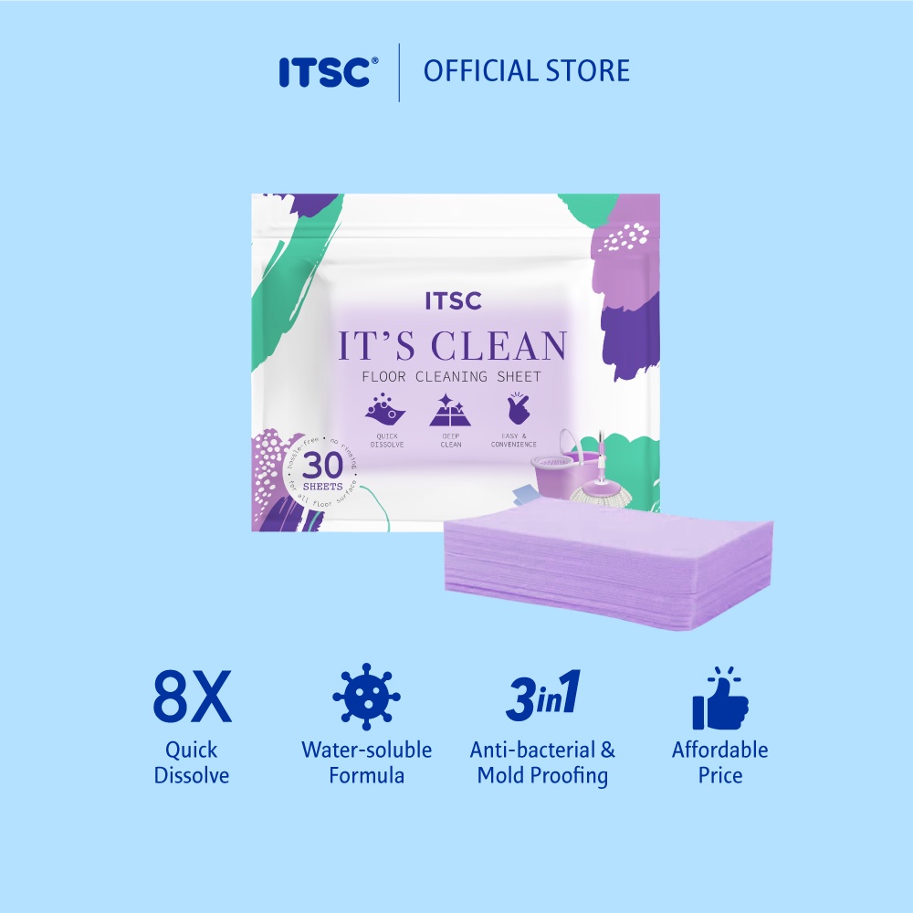 ITSC IT'S CLEAN Floor Cleaning Sheet (30's) | Shopee Malaysia