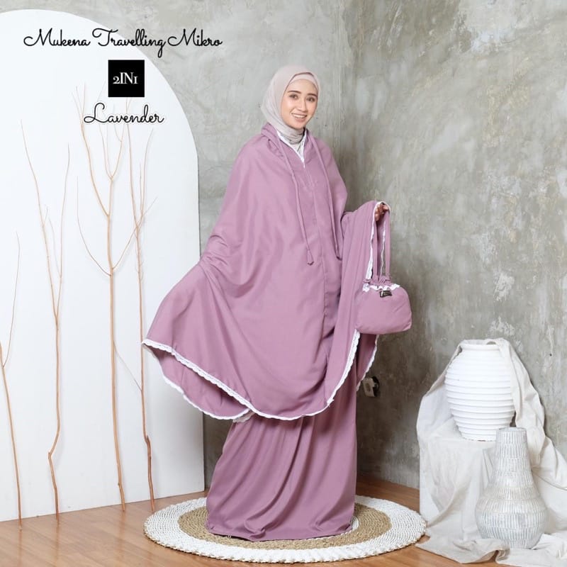 KATUN Mukena Adult 2in1 Travel Premium Polymicro Cotton (Free Bag ...