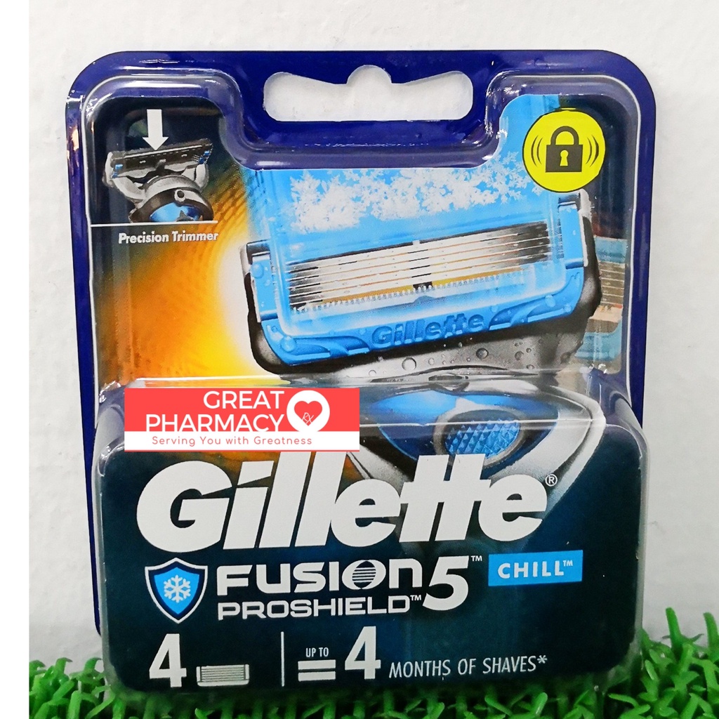 Gillette Men Fusion Proshield Chill Refill 4 Pcs | Shopee Malaysia