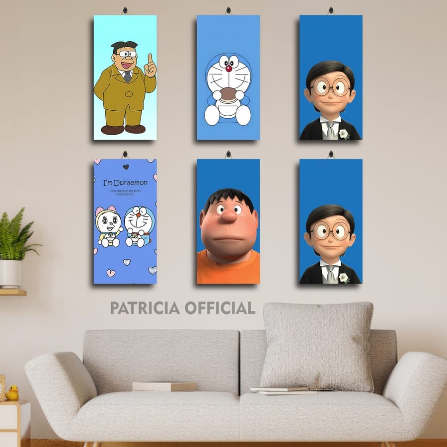 KAYU 81-92 CUSTOM WOODEN POSTERS CARTOONS FUNNY DORAEMON WALLPAPER ...