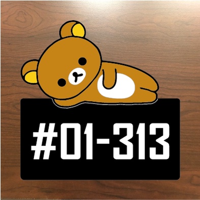 Rilakkuma House Unit Number Plate | Acrylic Signage | Shopee Malaysia