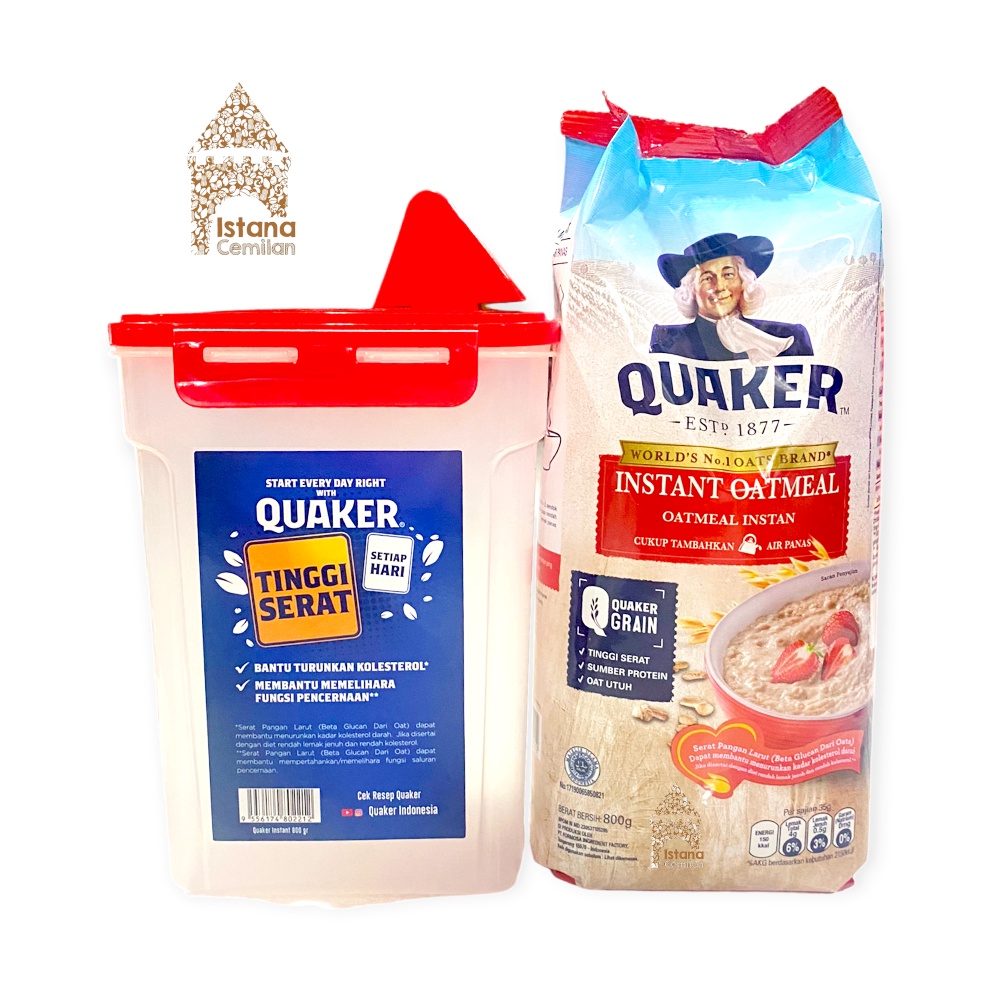 Quaker Instant Oatmeal 800 Gram Free Multipurpose Container | Shopee ...