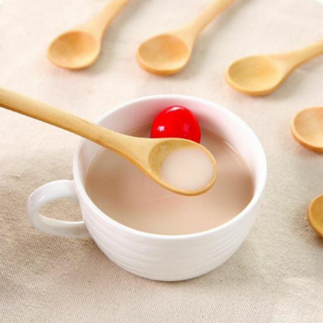 1 Sudu Kayu Kecil Small Coffee Wooden Tea Spoon Korean Style Wooden ...