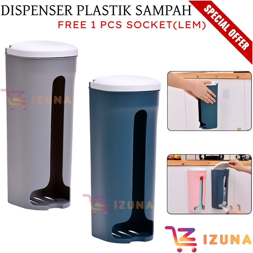 [IZUNA] Wall Mounted Plastic Bag Dispenser / Trash Bag Holder / Plastic ...