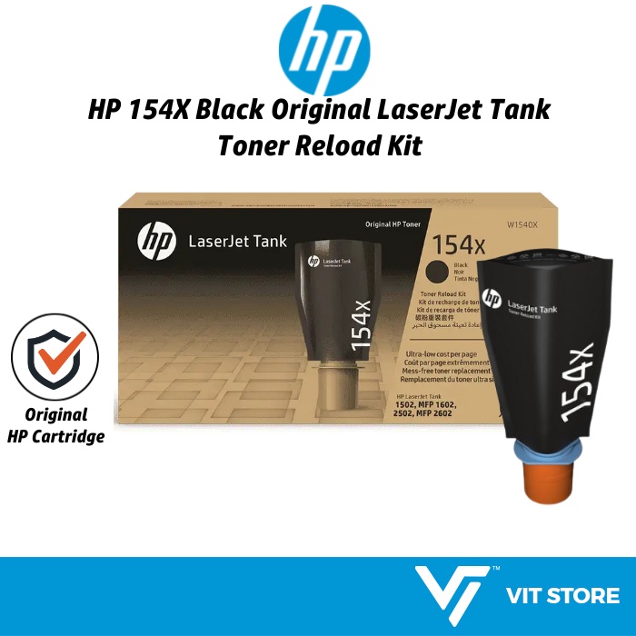 [Original] HP 154X W1540X Black LaserJet Tank Toner Kit Reload | Shopee ...