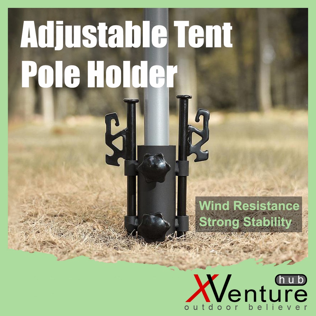 Adjustable Tent Peg Holder Outdoor Camping Awning Post Stand Pegs ...
