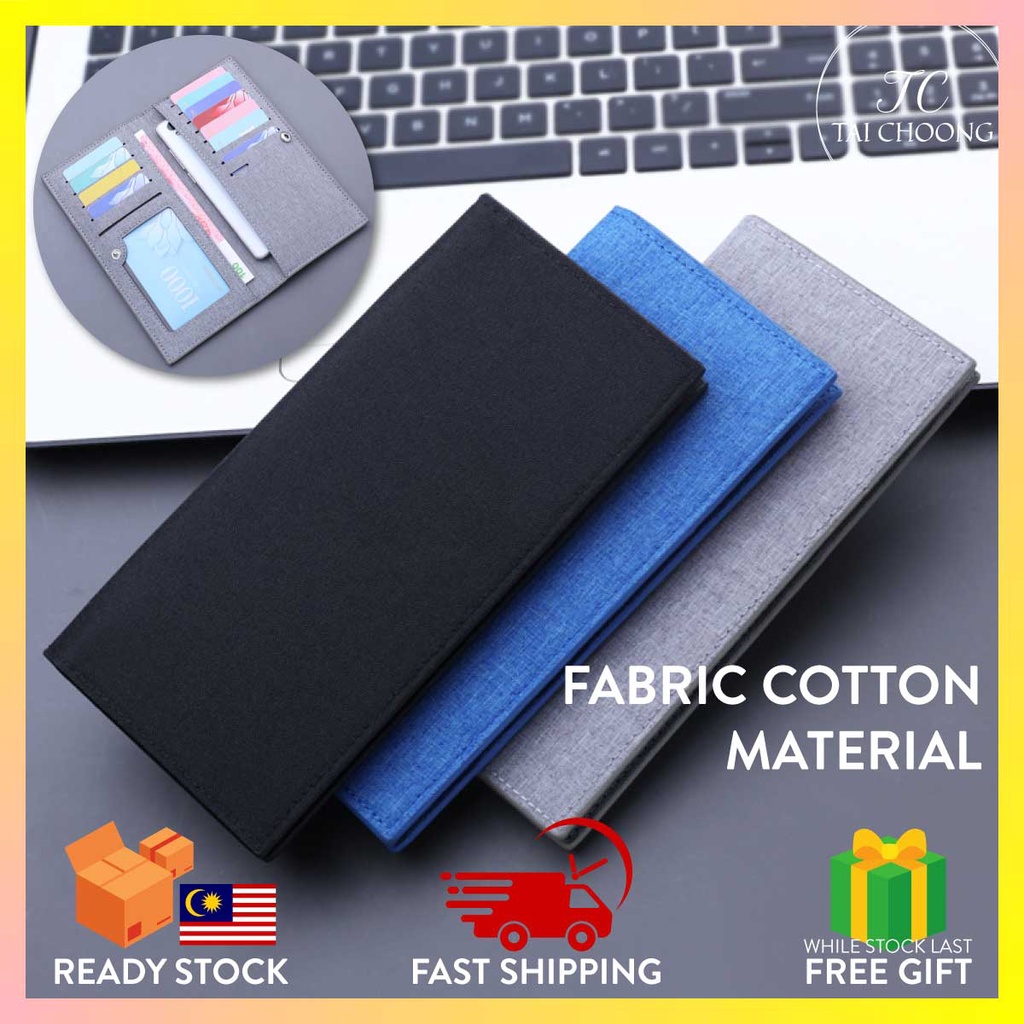 TC BW-052 Fabric Cotton Long Wallet Purse For Men Women Purse Wallet ...
