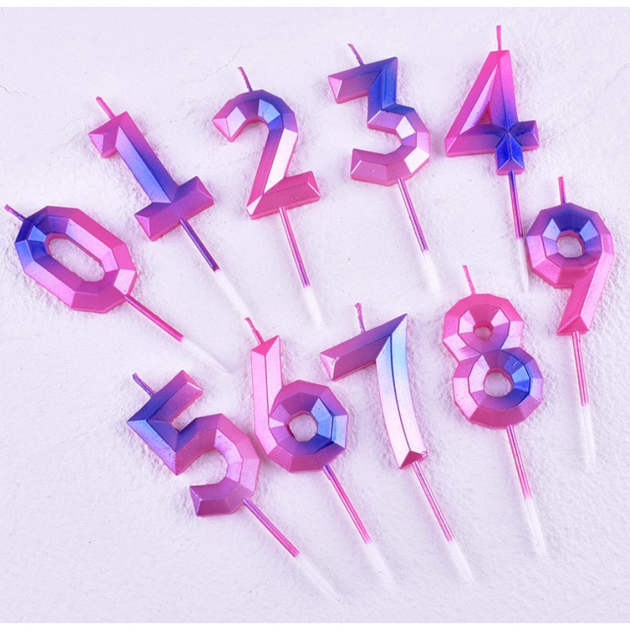 New 0-9 Number Wedding Cake Candle Birthday Party Cake Topper ...