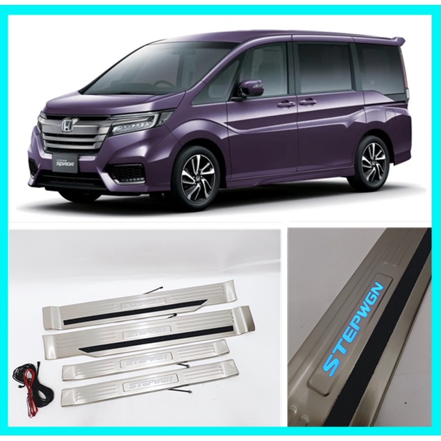 HONDA STEPWGN 2015-2022 Side Sill Plate / Side Steel Plate Stainless ...