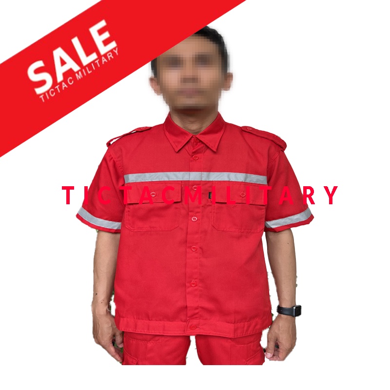 KEMEJA Atx Safety Wearpack/ Safety Top/ Safety Shirt/ K3 Short Sleeve ...