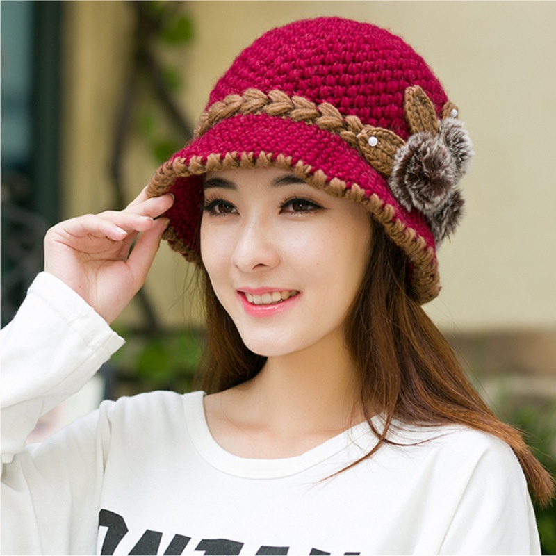 [JMJM] Women's Autumn and Winter Plus Velvet Warm Knitted Hat Ear ...