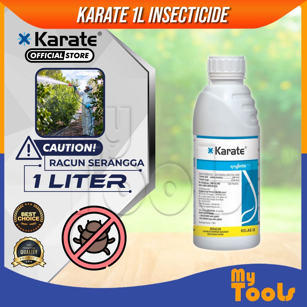 Mytools SYNGENTA Karate 1 Liter 2.8% Insecticide Racun Serangga Untuk Ulat Kuntum Pengorek Buah ...