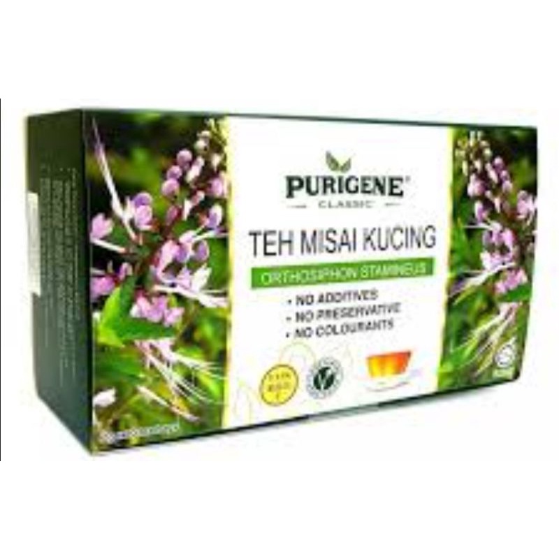 Tea bags Purigene Misai Kucing (Orthosiphon Stamineus) Organic, with no ...