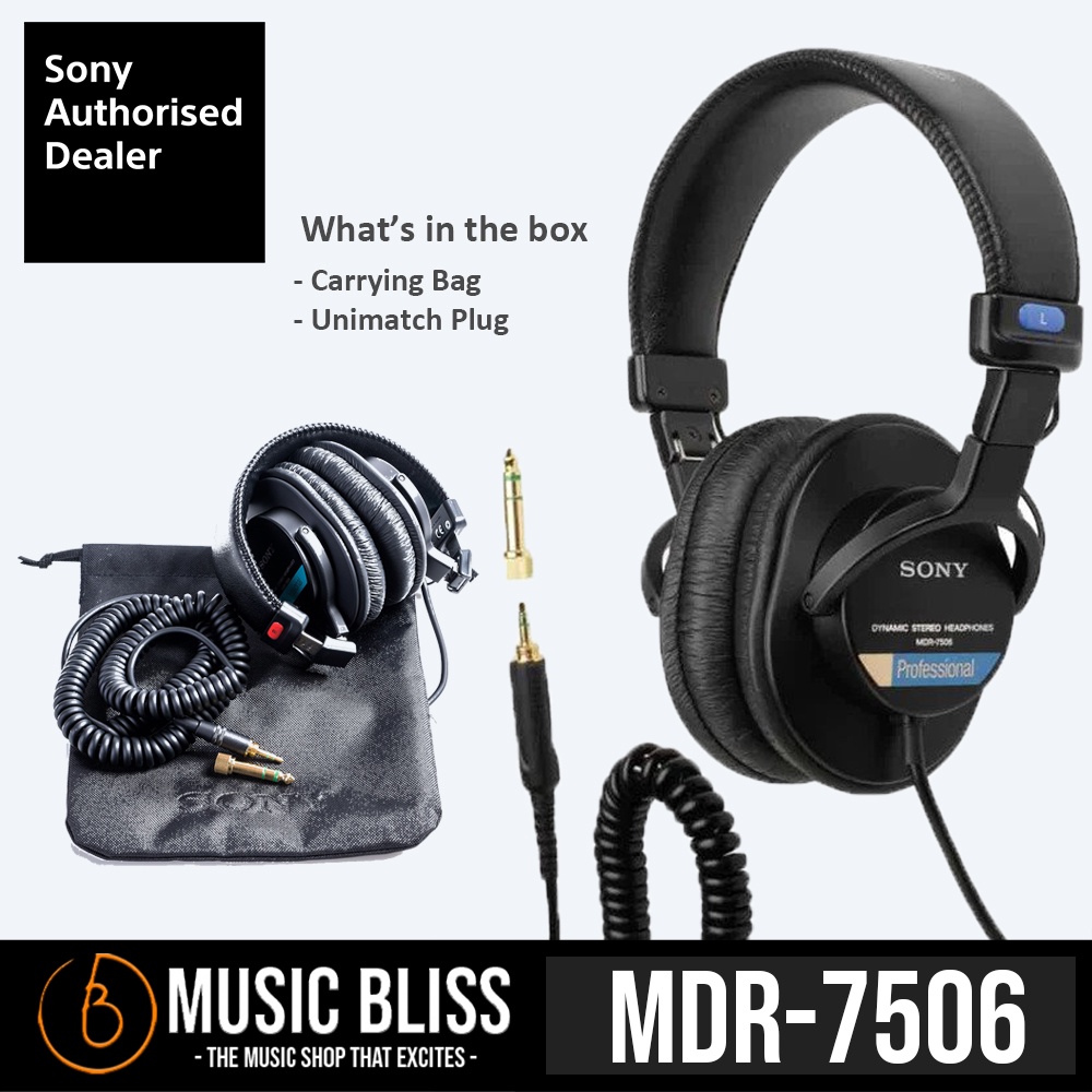 Sony MDR-7506 Closed-Back Professional Headphones (MDR7506) | Shopee ...