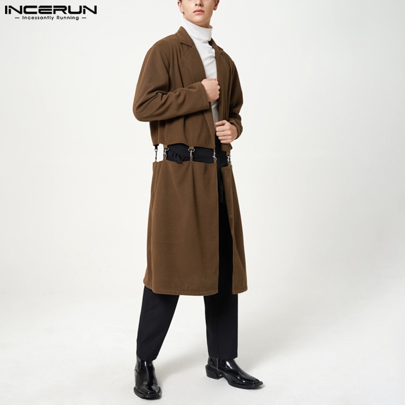 INCERUN Men's 3Colors Autumn Winter Fashion Design Patchwork Chain ...