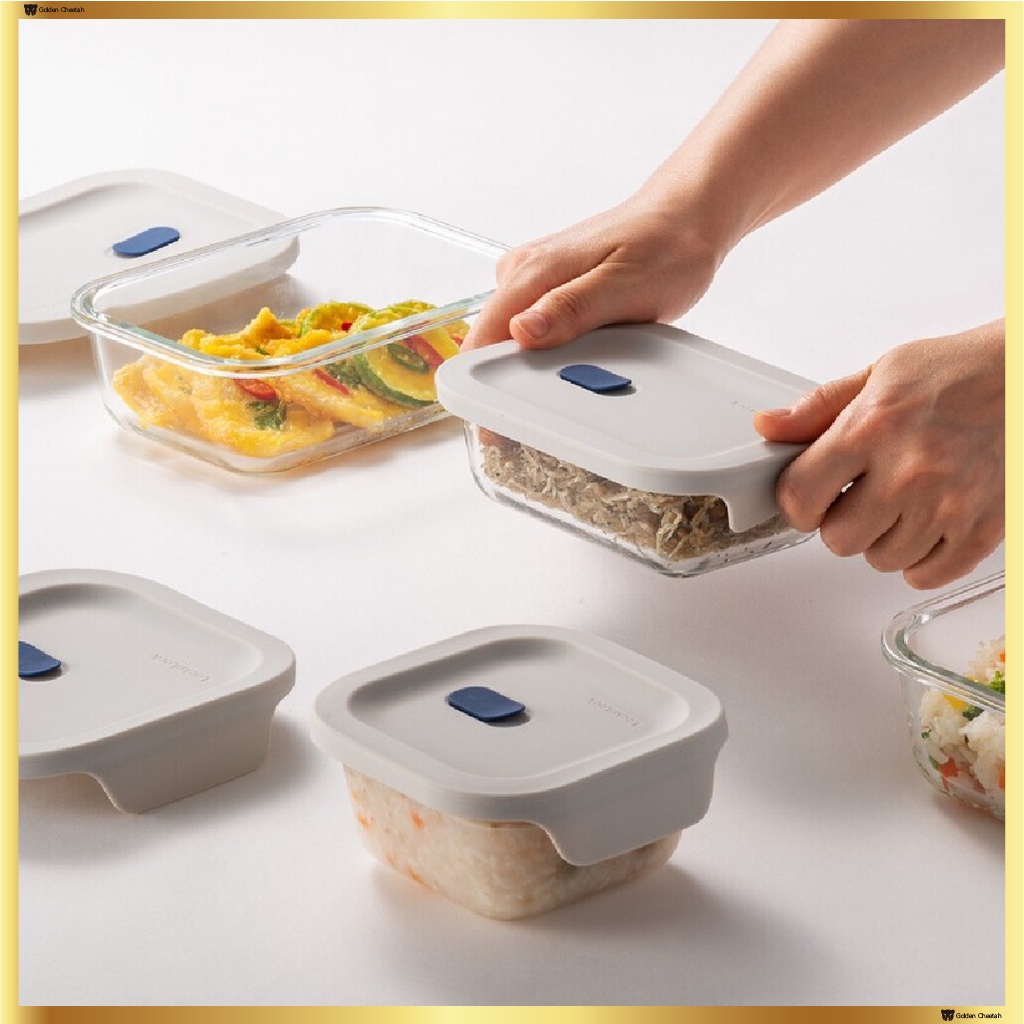 LocknLock Top Class Silicone Glass Food Container | Steam Hole Lid ...