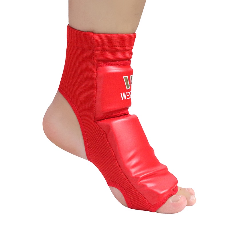 PU Leather MMA Boxing Muay Thai Foot Insteps Guards Feet Protector ...