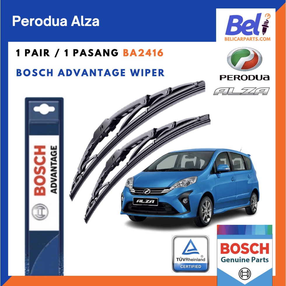 Bosch Perodua Alza FRONT Windshield Wiper depan Size 24" / 16" (1 Pair ...
