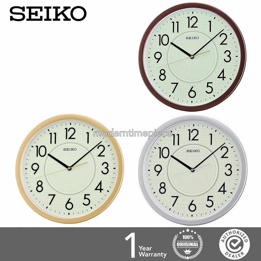 ORIGINAL SEIKO Quiet Sweep Lumibrite Analogue Wall Clock QXA629 ...
