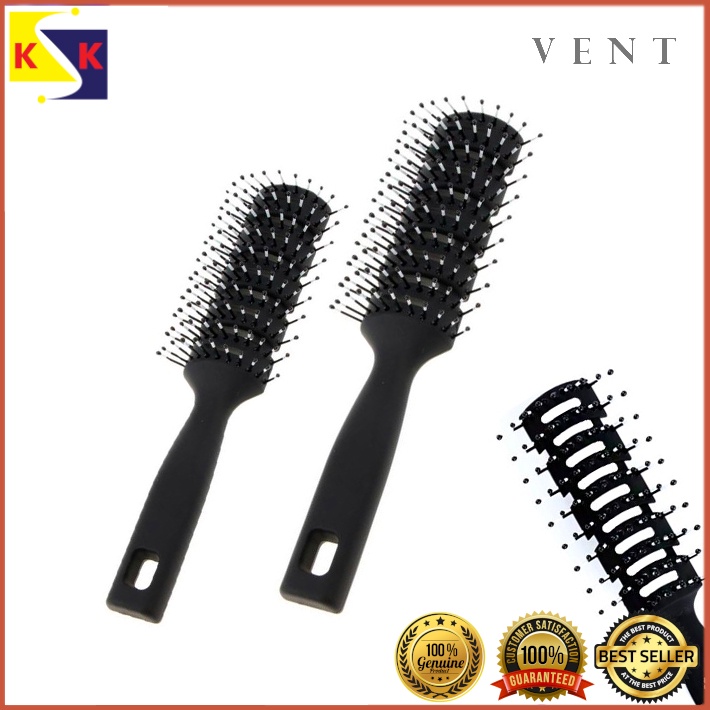 10-Row Vent Brush Styling Hairbrush Detangler Comb For Wet Dry Long ...